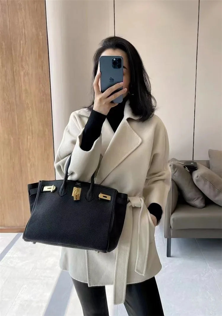 Autumn Short Double-sided Cashmere Coat – Kay's Secret Shop